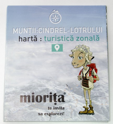 Harta turistica zonala 3D Muntii Carpati - Cindrel Lotrului